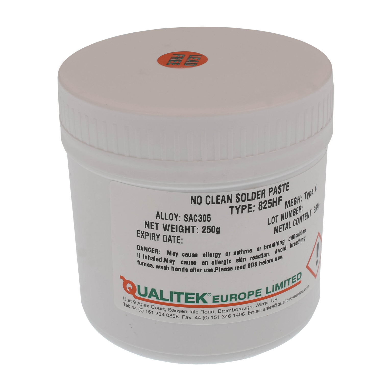 DELTA 825HF NO CLEAN SOLDER PASTE - Solder Connection