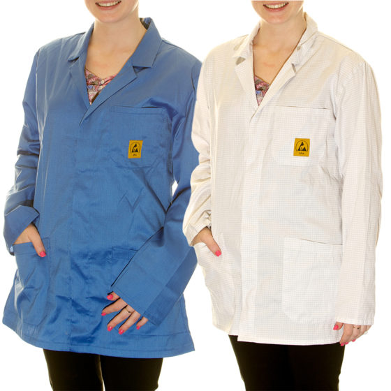 KSJB BLUE ESD LAB JACKET - Solder Connection