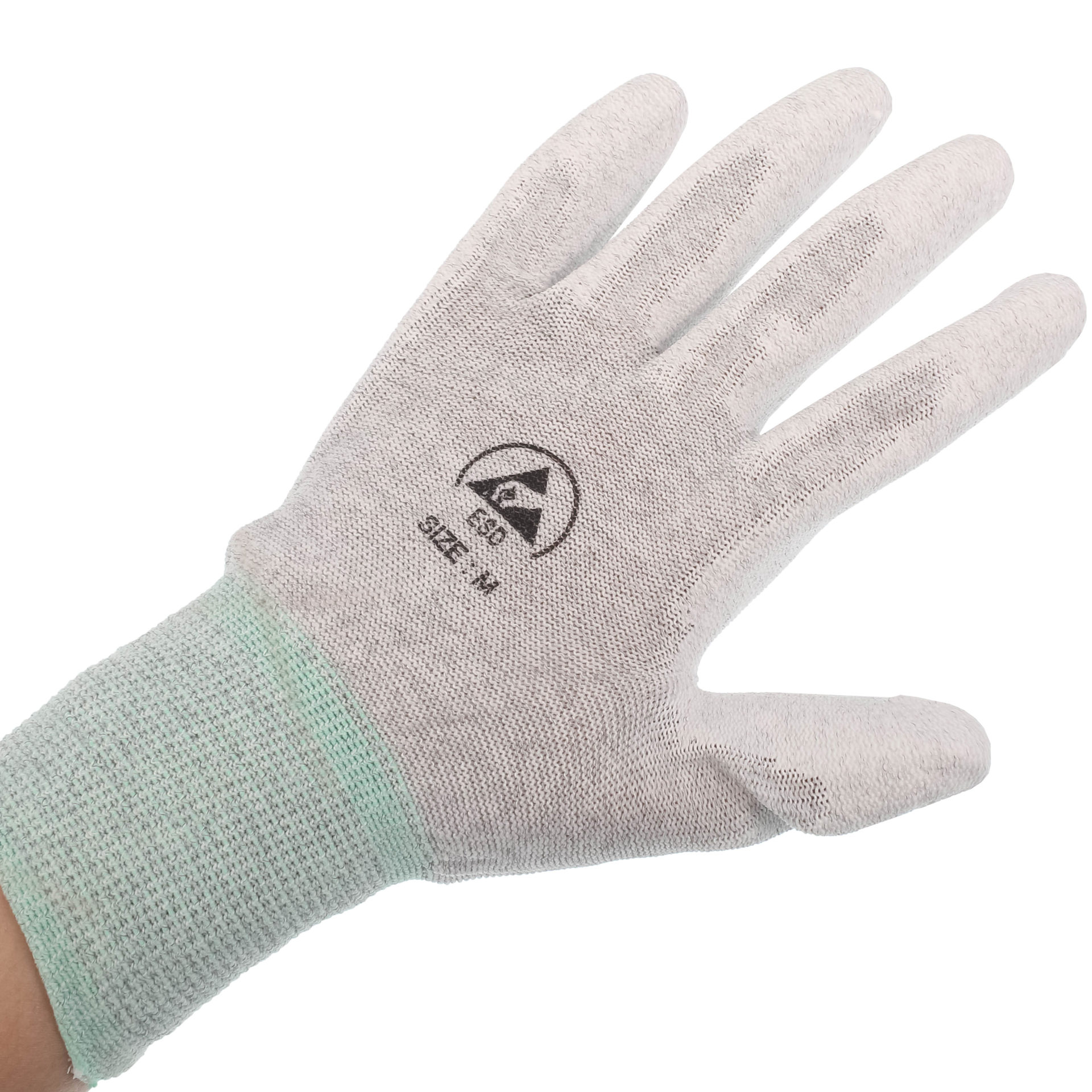 GP ESD GREY GLOVES WITH COATED PALM - Solder Connection