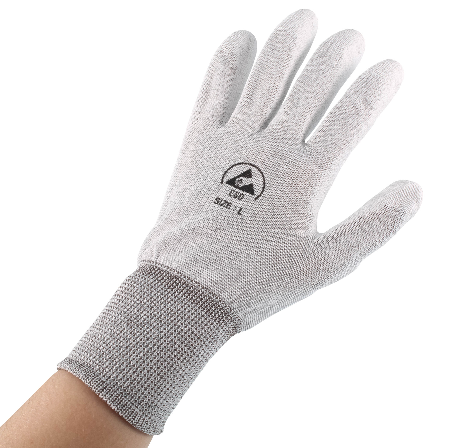 GP ESD GREY GLOVES WITH COATED PALM - Solder Connection