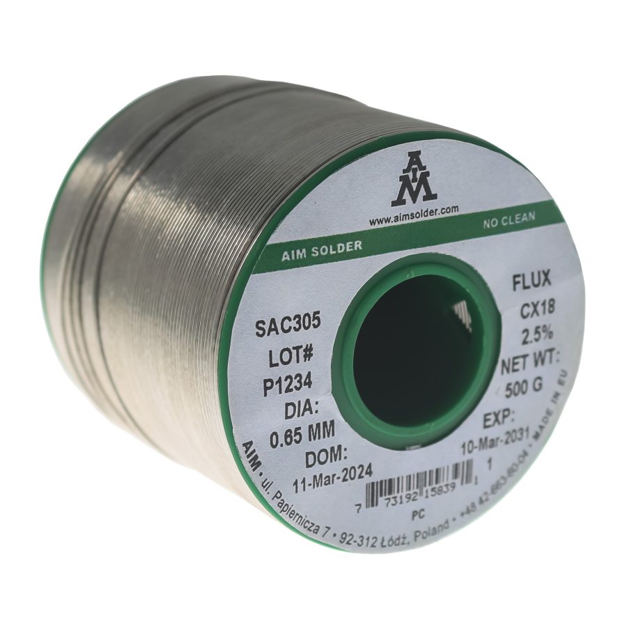 AIM CX18 2.5% NO CLEAN LEAD FREE SOLDER WIRE - Solder Connection