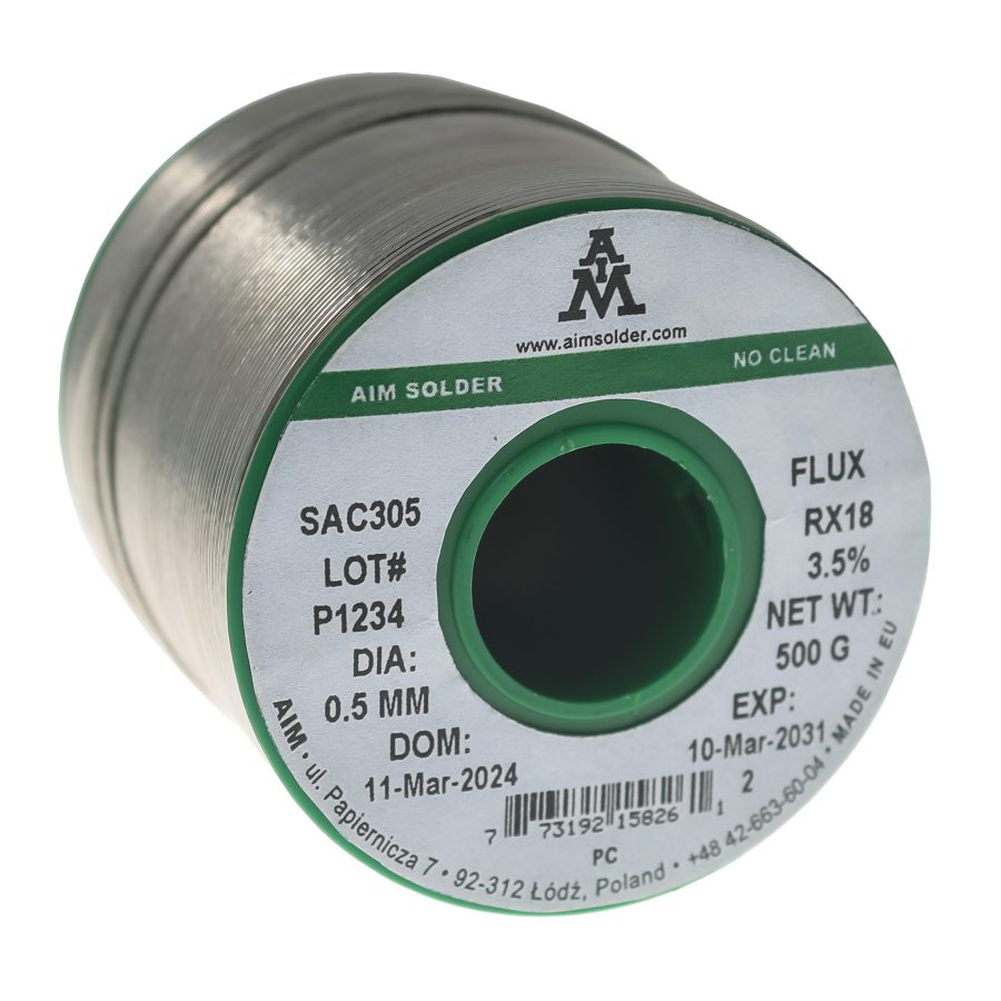 AIM RX18 3.5% NO CLEAN LEAD FREE SOLDER WIRE - Solder Connection