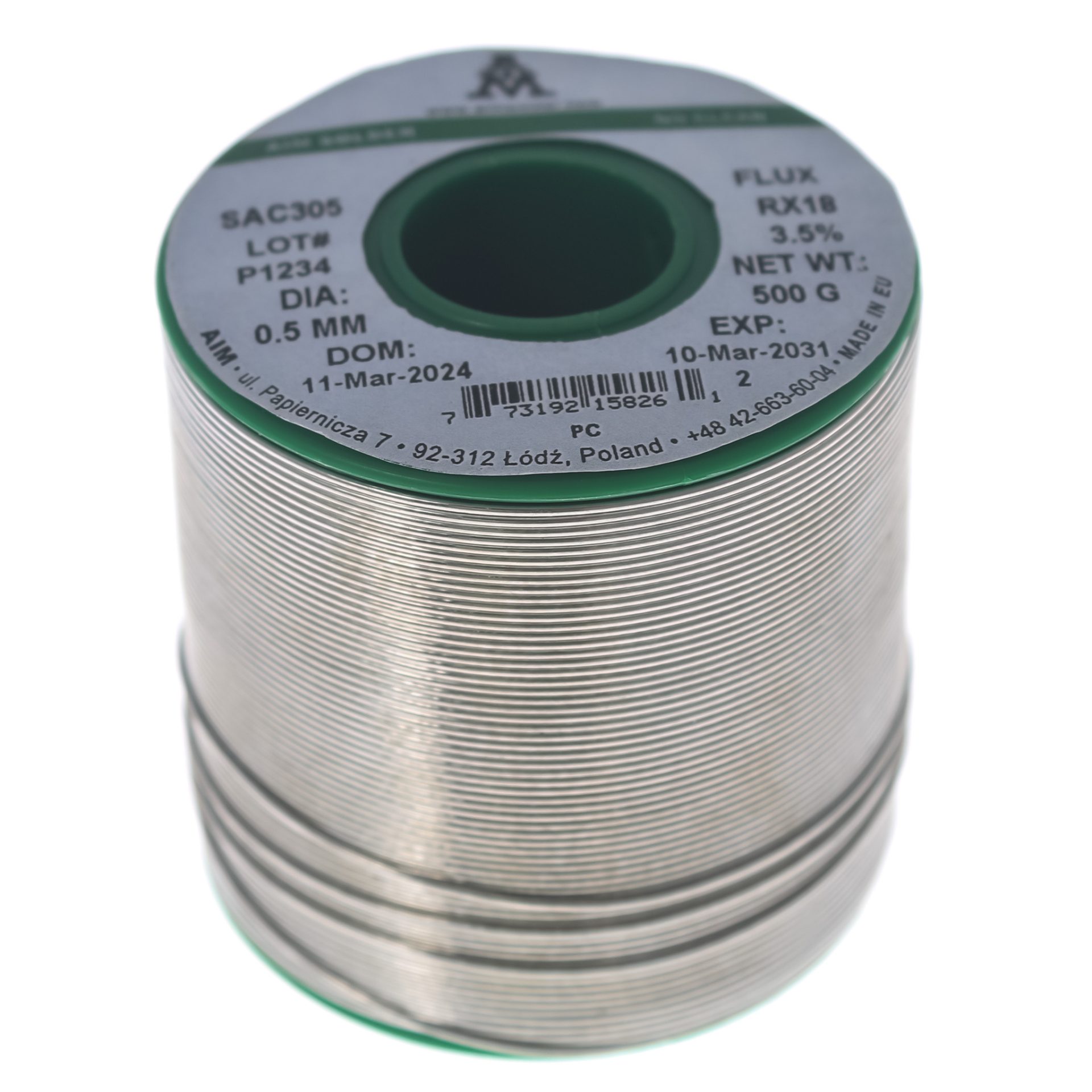 AIM RX18 3.5% NO CLEAN LEAD FREE SOLDER WIRE - Solder Connection